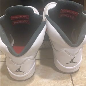 Supreme | Shoes | Supreme Air Jordans Retro 5 White | Poshmark